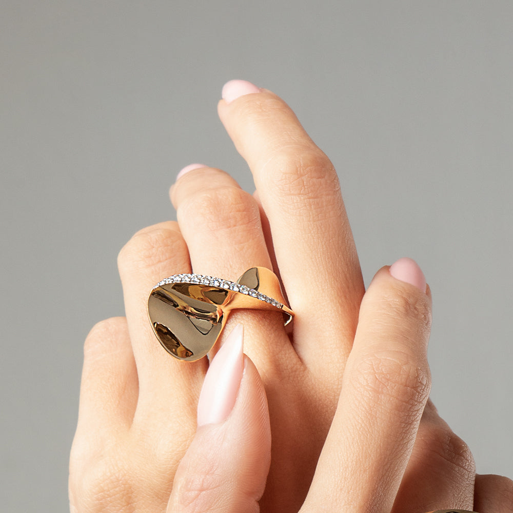 Elica Curly Yellow Gold Ring | Elica Collection | FerriFirenze