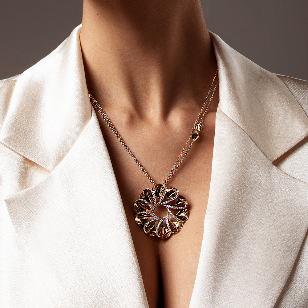 Elica Round Yellow Gold Pendant | Elica Collection | FerriFirenze