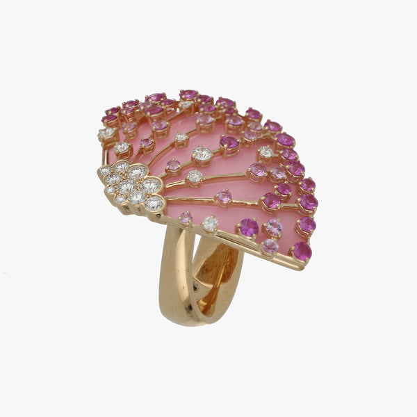 Lucciola Pink Sapphires Big Ring | Lucciola Collection | FerriFirenze